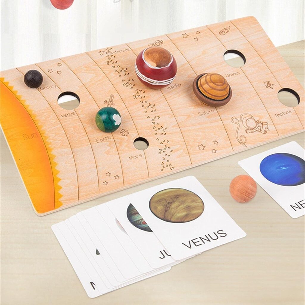 Sistemul solar puzzle tridimensional din lemn - Best Toys